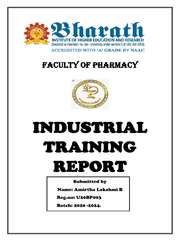 Industrial Report - Final | PDF | Tablet (Pharmacy)
