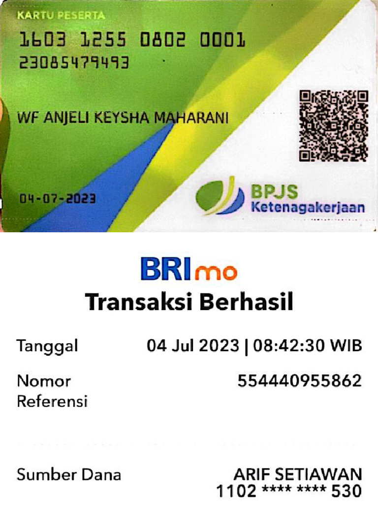 BPJS Ketenagakerjaan & Bukti Pembayaran | PDF