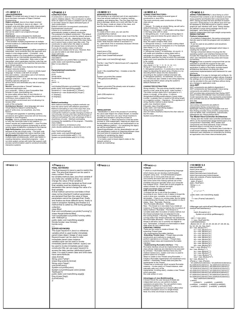 Java Programming Essentials | PDF | Programming | Constructor (Object ...