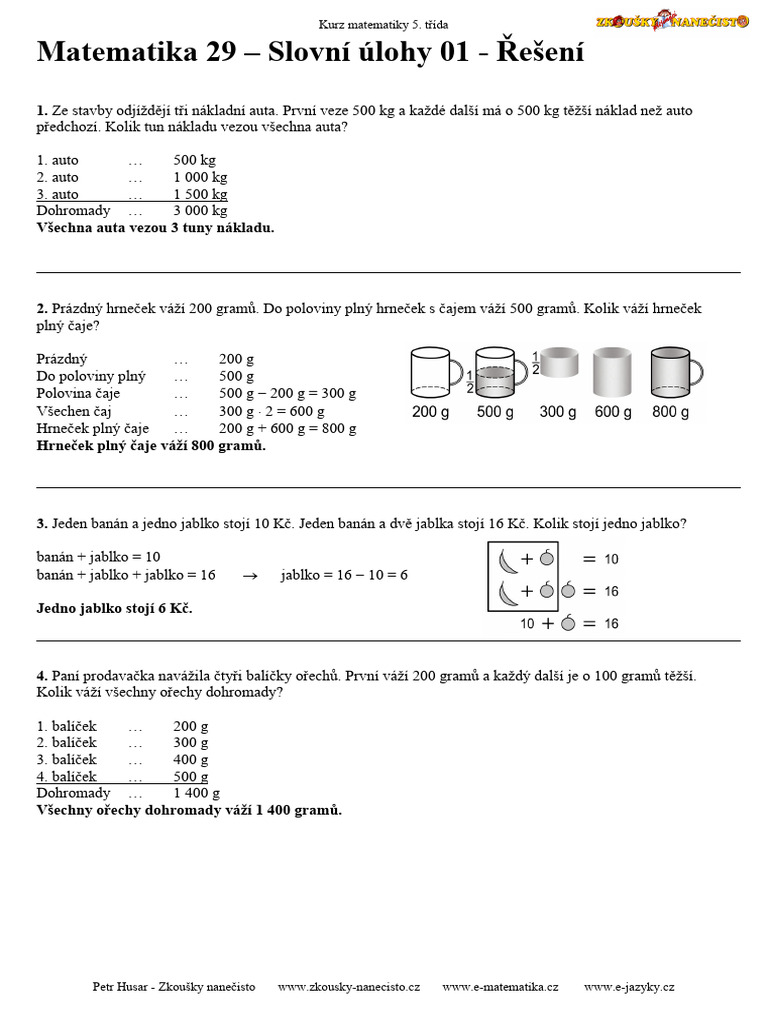 29-Slovní úlohy 01B - kopie | PDF