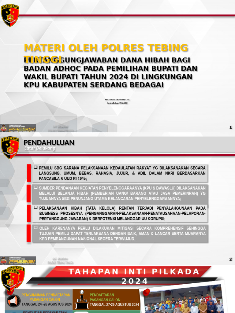 Materi Paparan Sat Reskrim | PDF