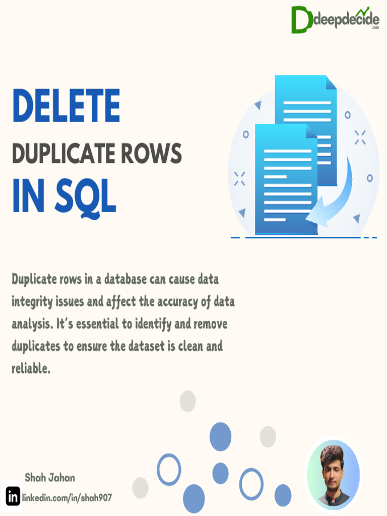 Deleting Duplicate Rows In Sql Pdf Table Database Databases 0986