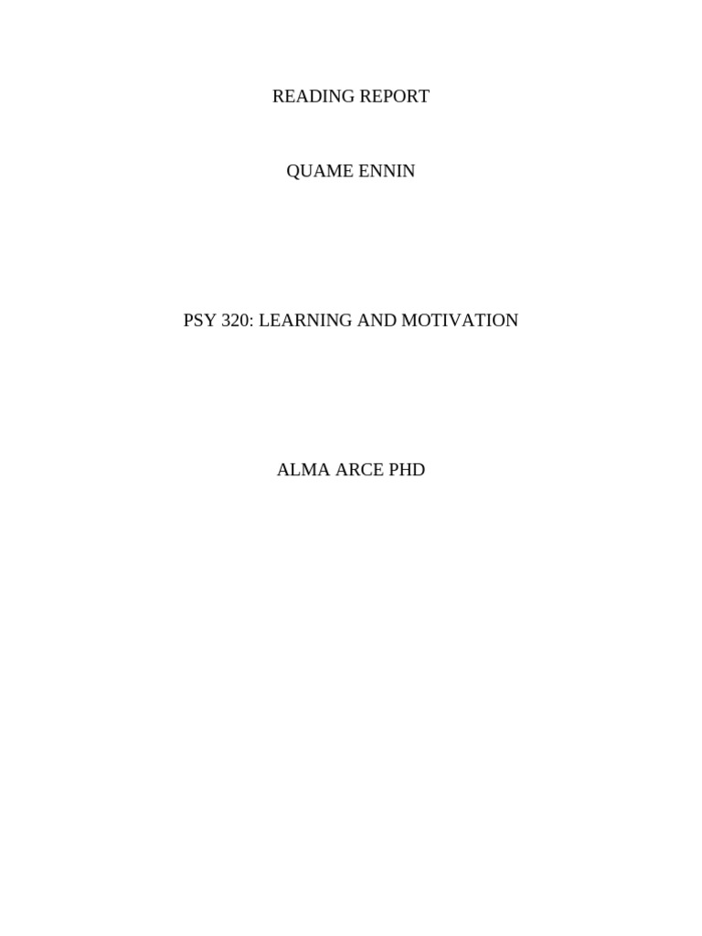 READING REPORT 13 | PDF | Cognition | Memory