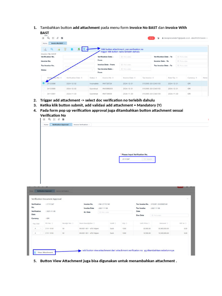 Invoice Verification Add Attachment | PDF