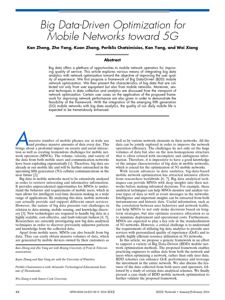 2016 - Big Data-Driven Optimization For | PDF | Machine Learning ...
