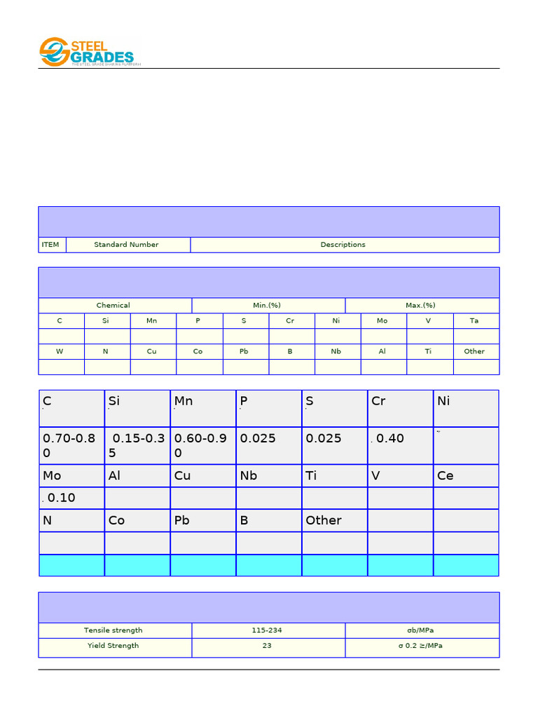 C75S-Datasheet | PDF | Rolling (Metalworking) | Steel