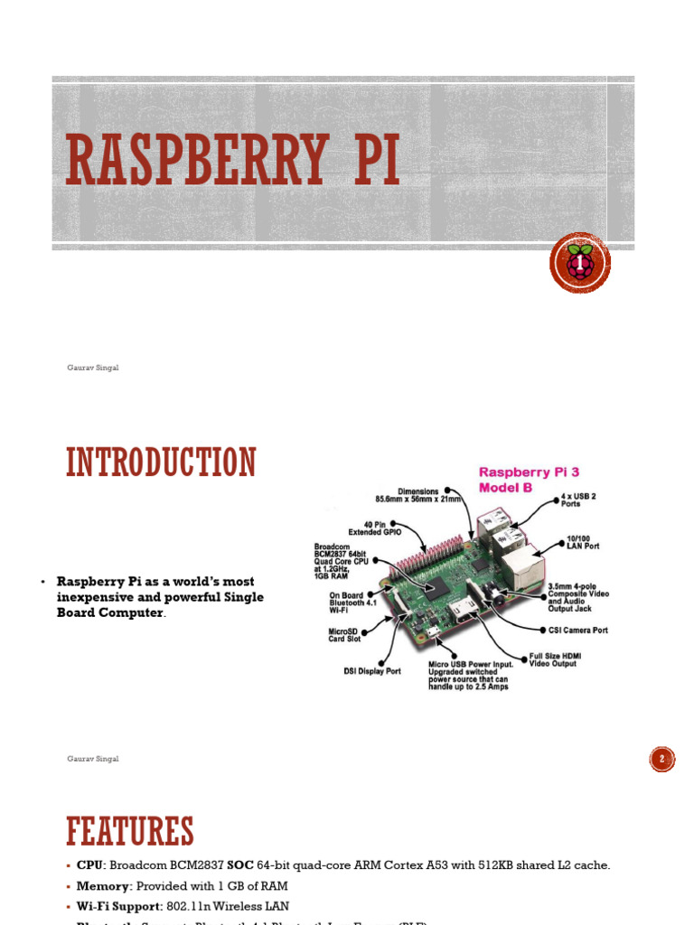IoT-Lecture-23 RPi Introduction | PDF | Raspberry Pi | Office Equipment