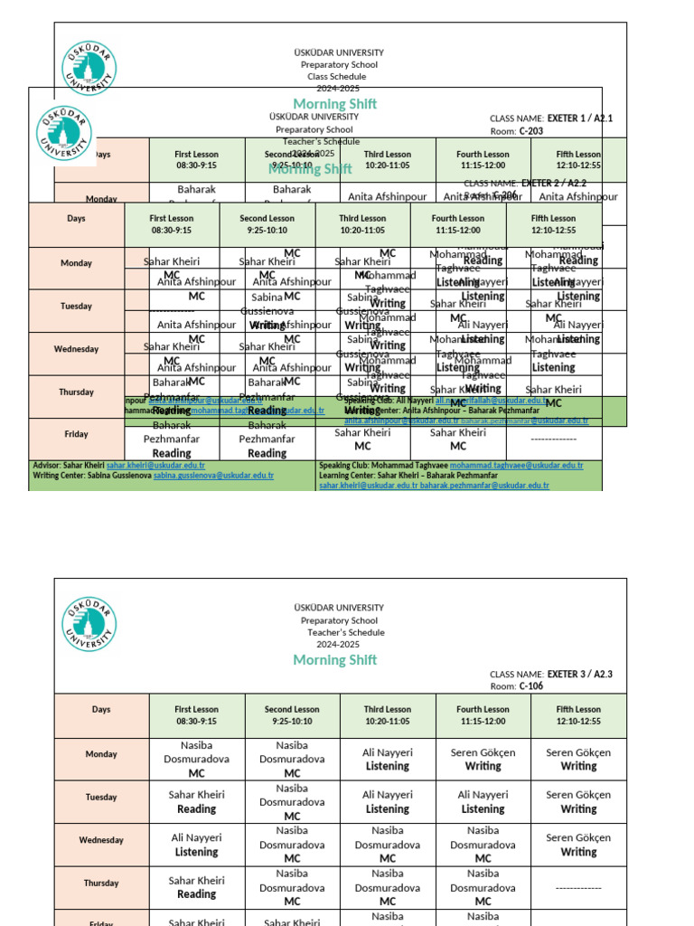 A2 Door List Fall 2024 2025 | PDF