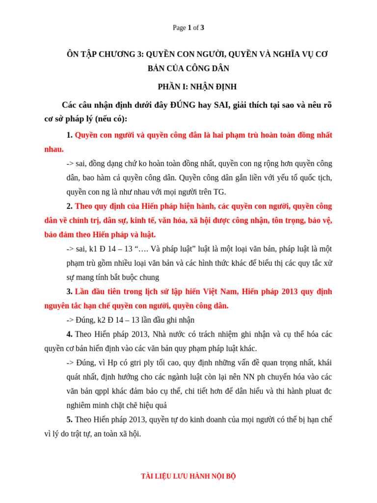 ÔN TẬP C3 - QCN, QCD | PDF