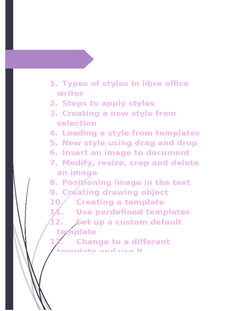Types of Styles in Libre Office Writer | PDF | Double Click | Keyboard ...