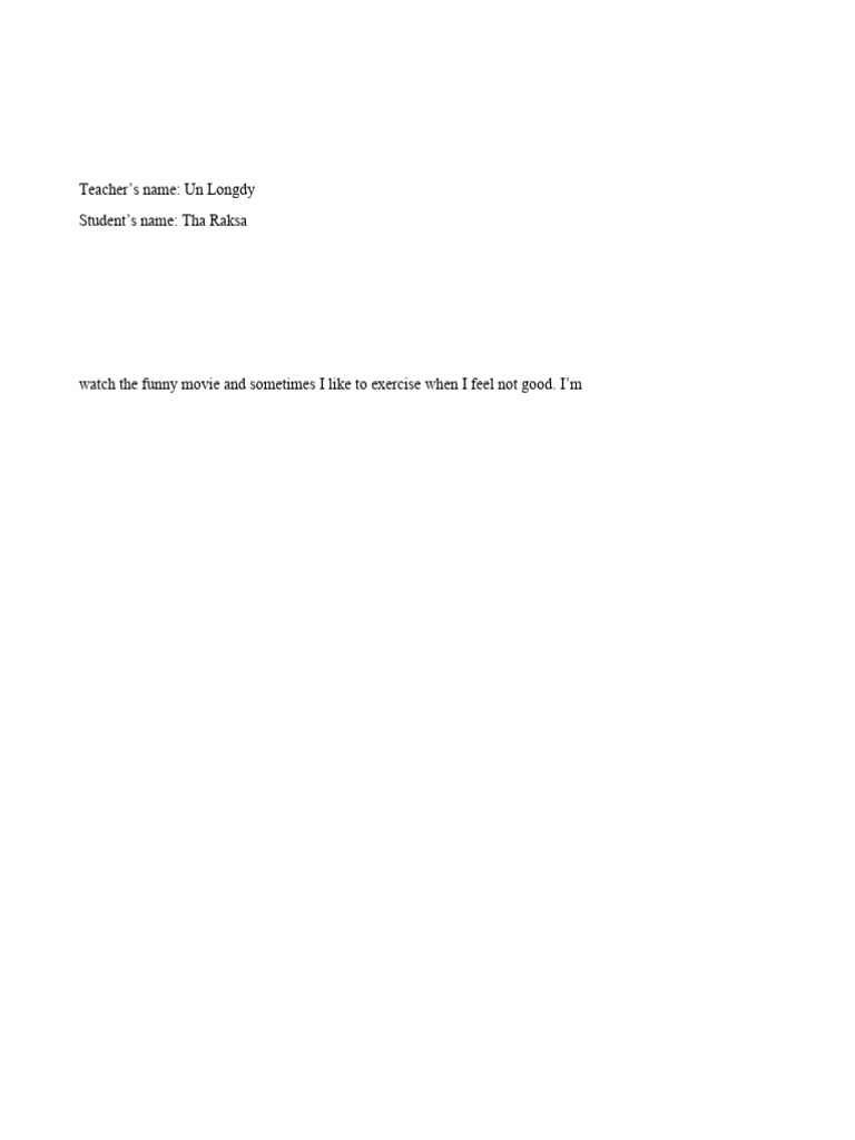 Homework (Self Intoduction) | PDF Homework (Self Intoduction) | PDF
