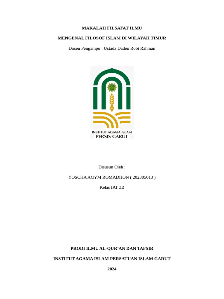filsuf islam wilayah timur | PDF