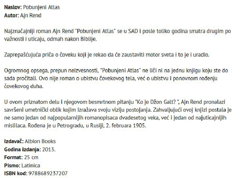 Pobunjeni Atlas - opis | PDF