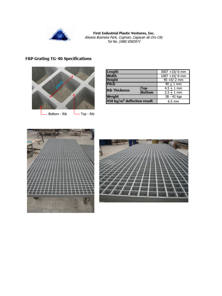 Grating Specifications | PDF