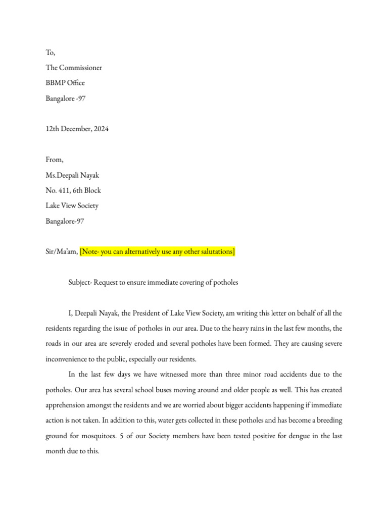 Letter of Appeal Sample | PDF