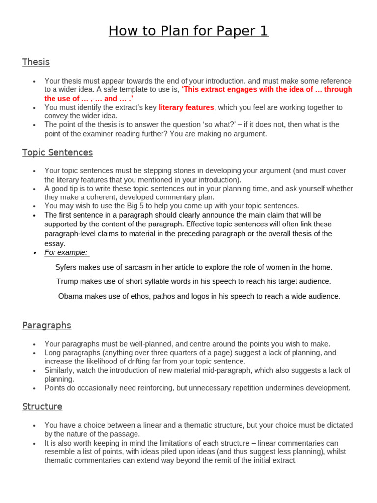 paper 1 plan | PDF | Paragraph | Human Communication
