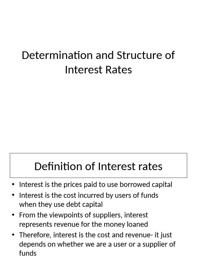 Understanding Interest Rates and Their Determinants | PDF | Yield Curve ...