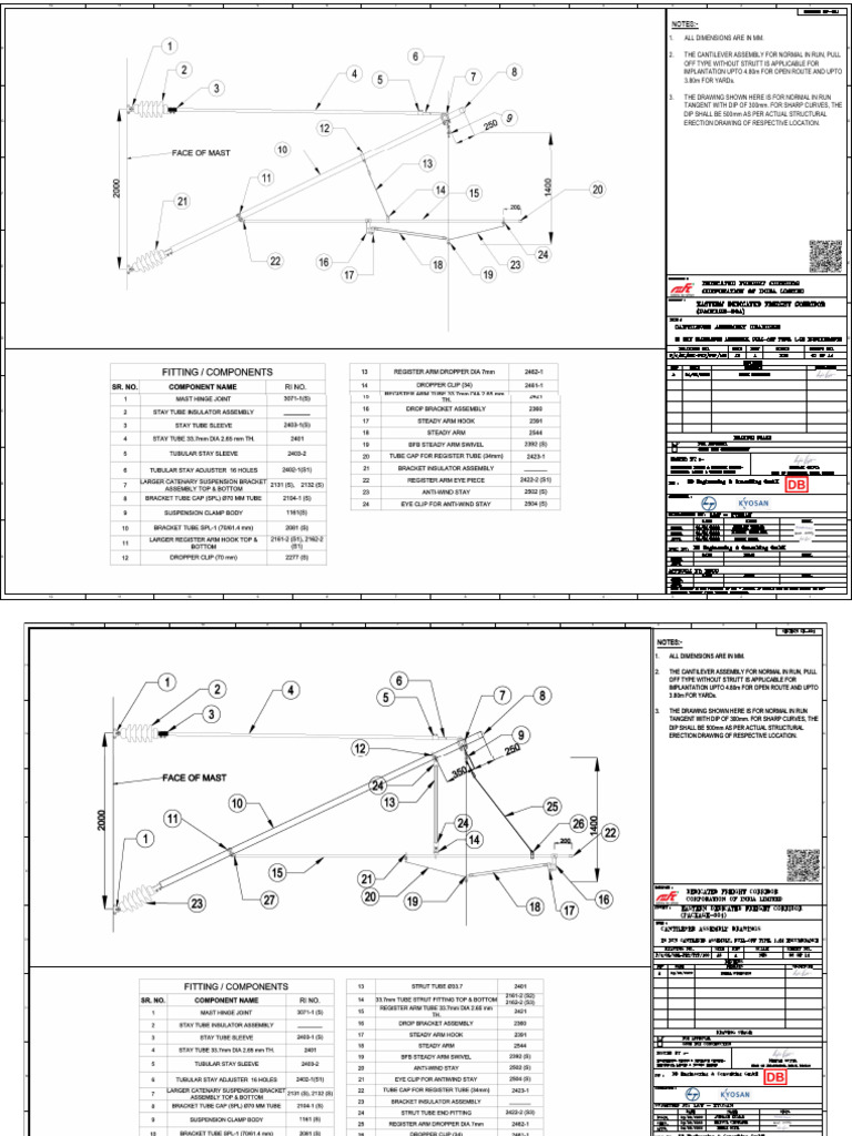 Cantilever Assembly Drawings Rev. A | PDF | Tangent