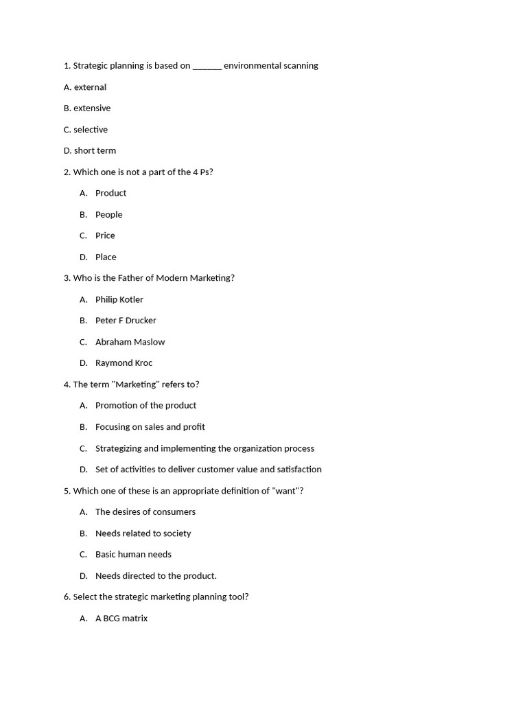 Principle of Marketing Bca 3RD | PDF