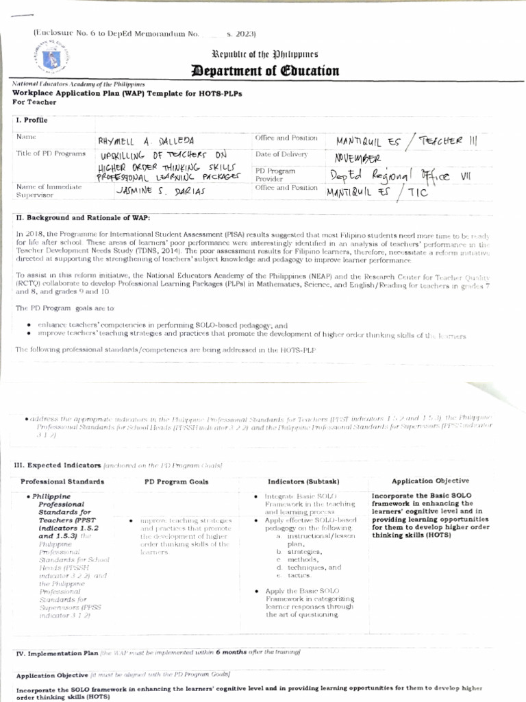 Session 5 - Output 2 | PDF | Learning | Teachers