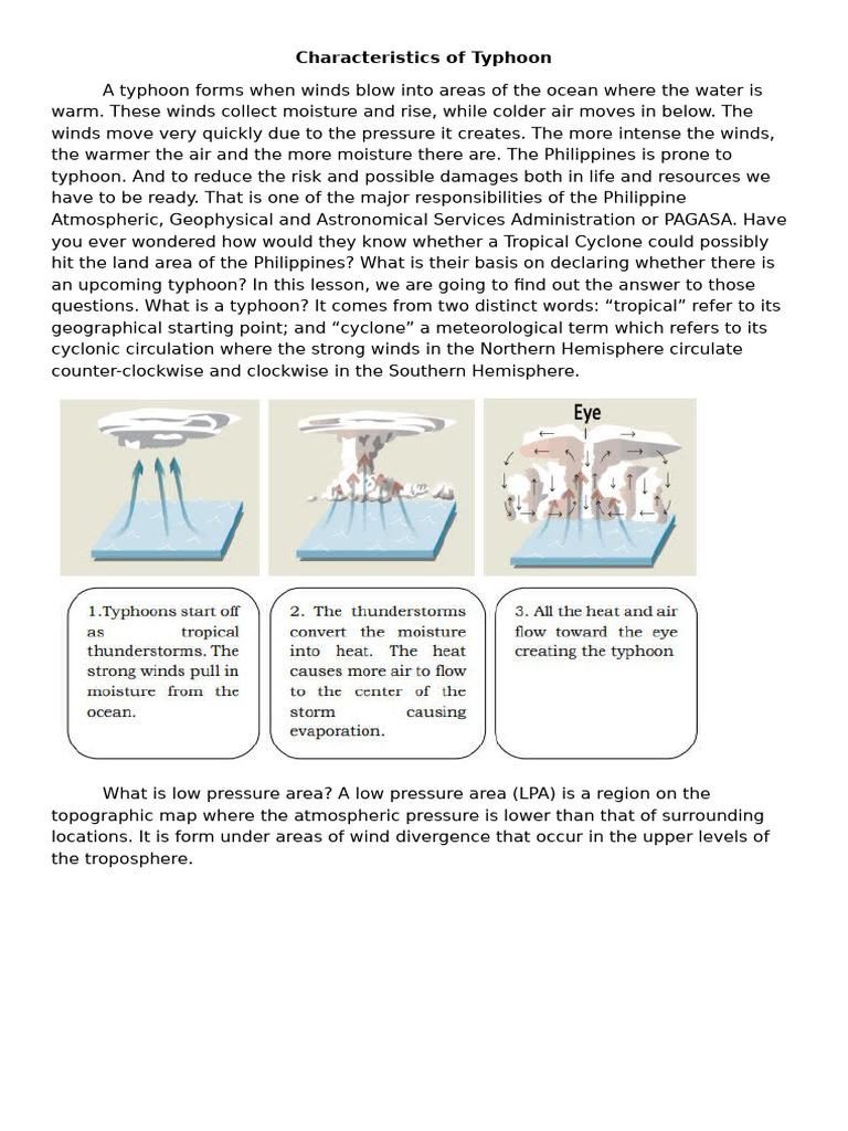 Characteristics of Typhoon | PDF