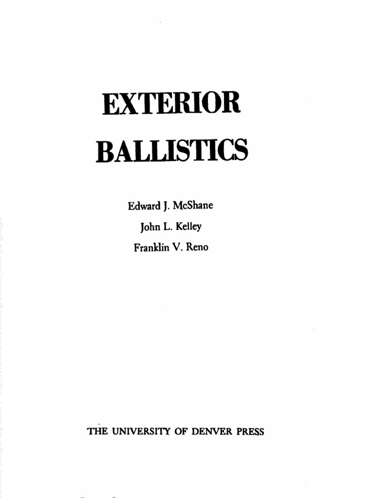 Exterior Ballistics - McShane | PDF | Force | Line (Geometry)