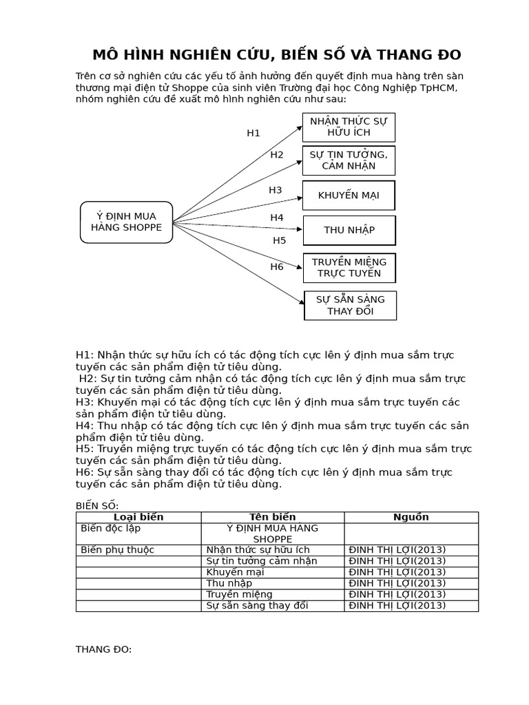 MÔ HÌNH NGHIÊN CỨU - PPL | PDF