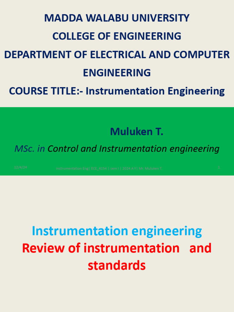Madda Walabu University College of Engineering Department of Electrical ...