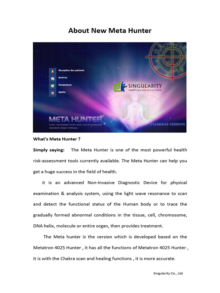 New Meta Hunter Features | PDF | Diseases And Disorders | Clinical Medicine