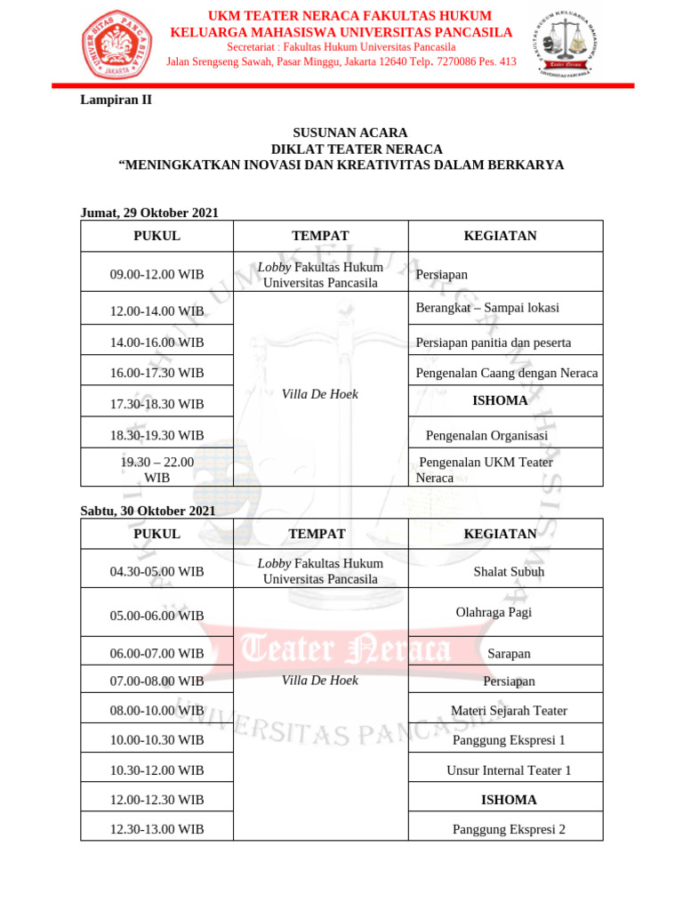 Rundown Diklat Neraca | PDF
