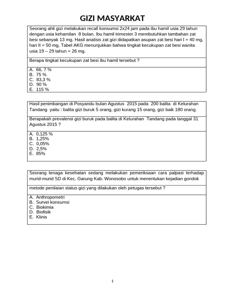 soal ukom'19 GM 1 | PDF