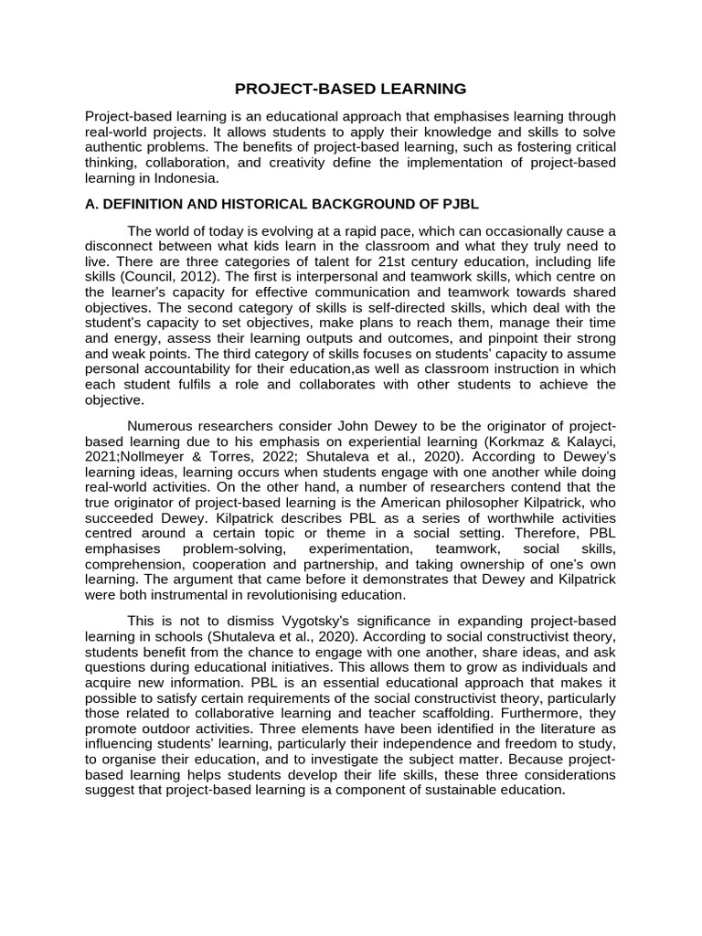 Materi Project Based Learning | PDF | Project Based Learning | Learning