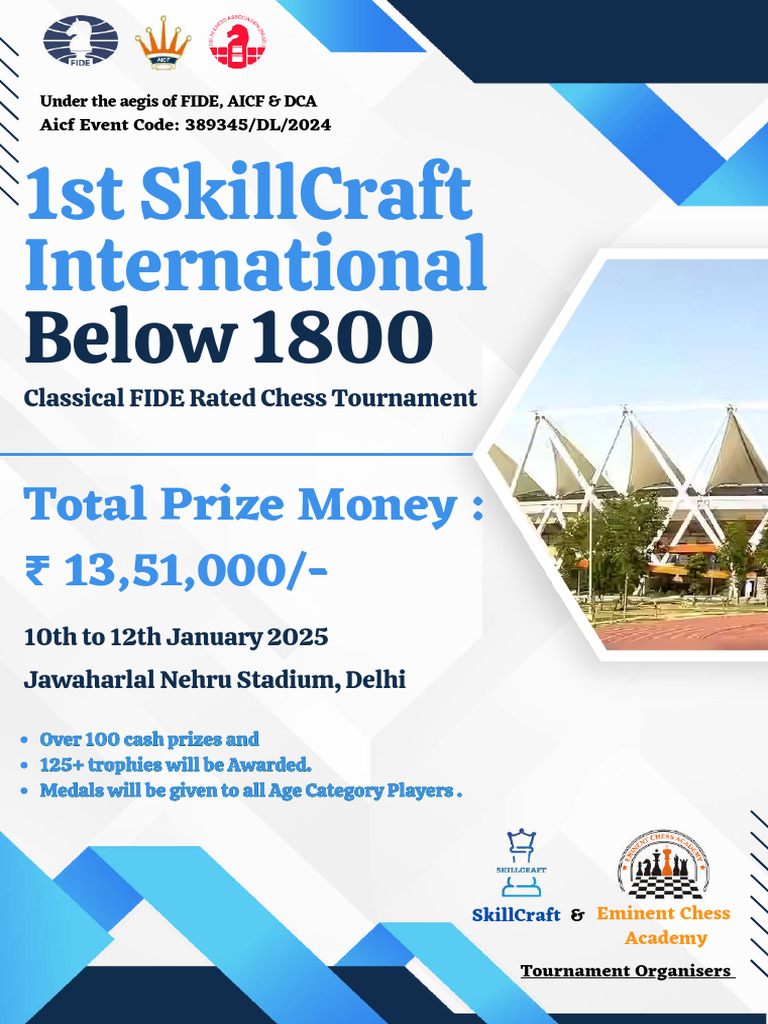 SkillCraft International Below 1800 Classical FIDE Rated, Delhi | PDF | Chess