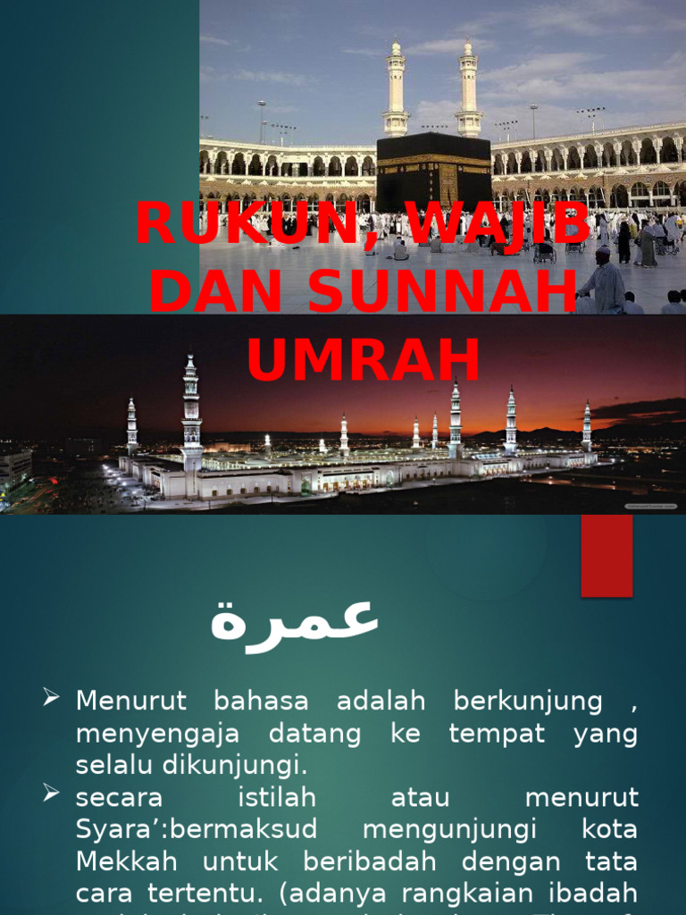 Rukun, Wajib Dan Sunnah Umroh | PDF