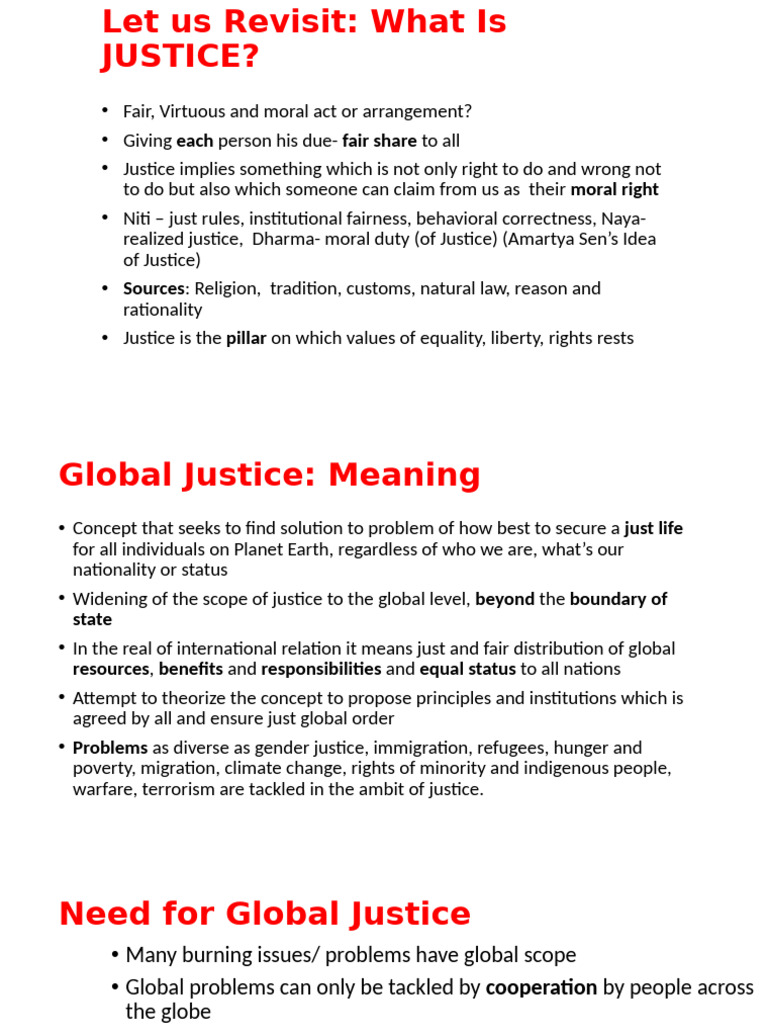 Global Justice Ppt | PDF | Justice | Crime & Violence