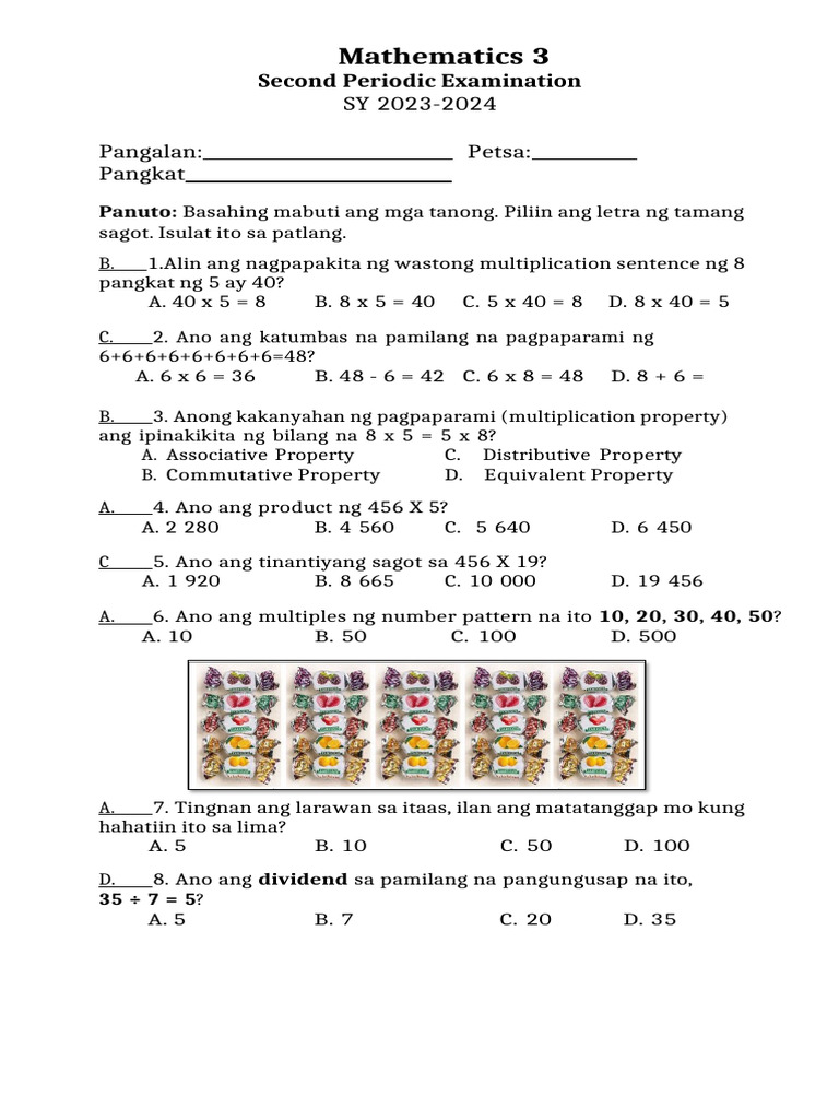 Math 3 - Q2 - PT - New | PDF