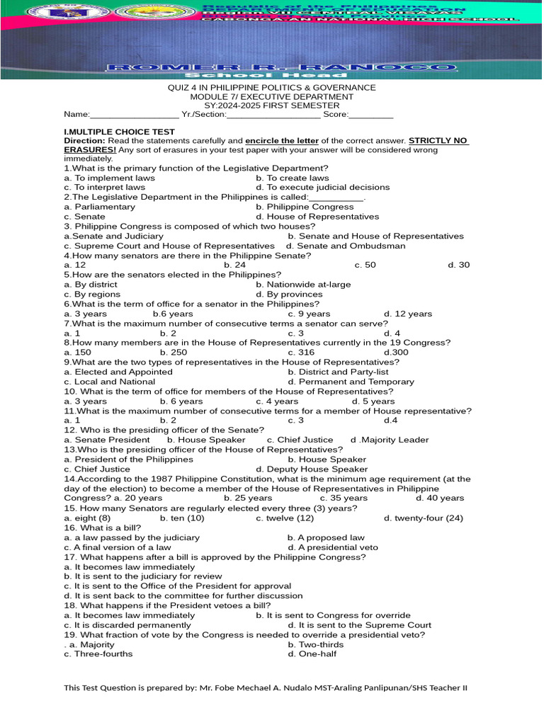 Lesson 7 ( Legislative Department) | PDF | Bill (Law) | United States ...