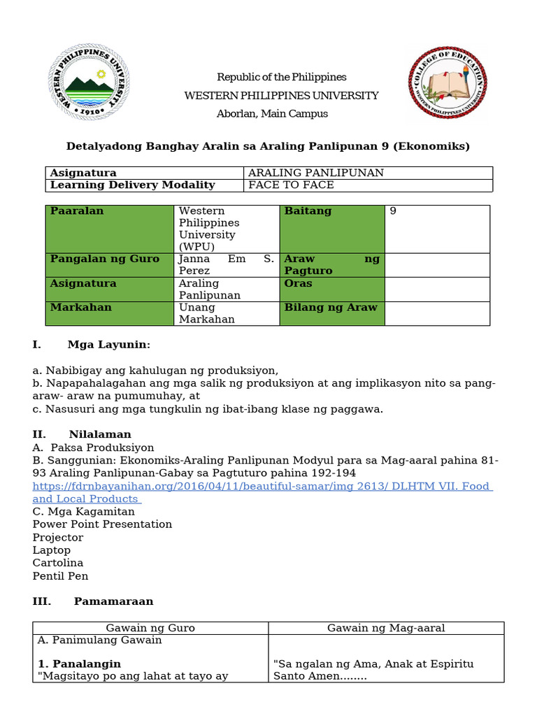 Lesson Plan in Apan-Perez | PDF