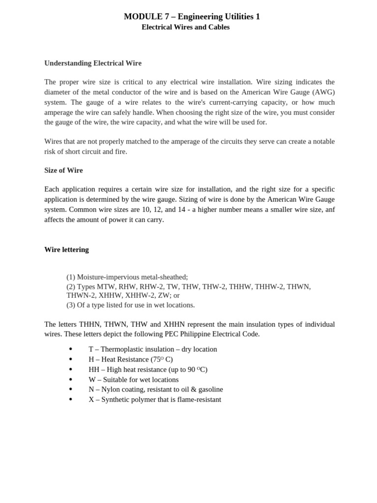 Module 7 Electical Wires and Cables | PDF | Coaxial Cable ...