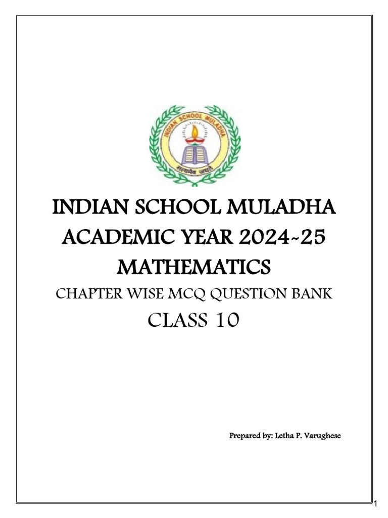 Class 10 Maths All Chapters Mcq | PDF | Sphere | Area