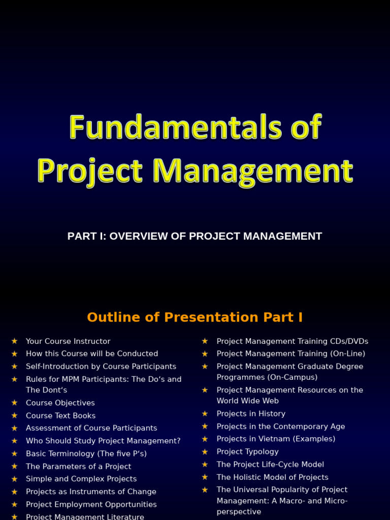 Chapter 1 Project Management Fundamentals | PDF | Project Management | Methodology