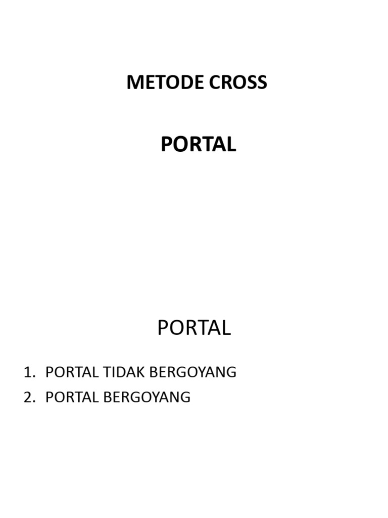 Portal Metode Cross A | PDF