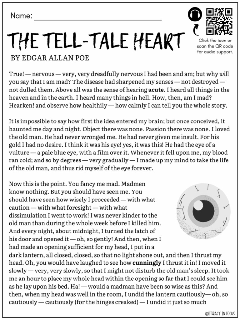 Tell-Tale Heart (Reading) | PDF