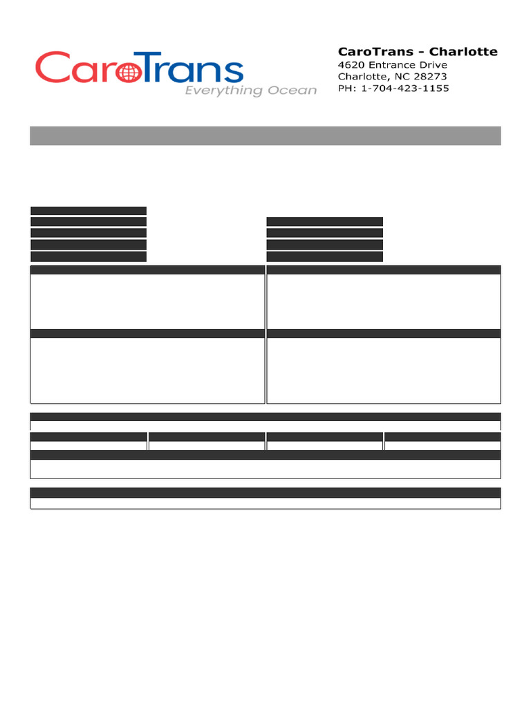 Sea Freight Booking Confirmation S00109462 | PDF | Cargo | Water Transport