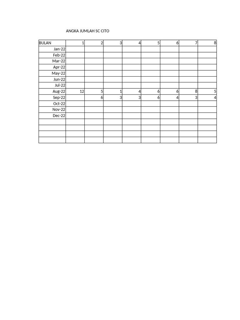 SC Cito Monthly Patient Data | PDF