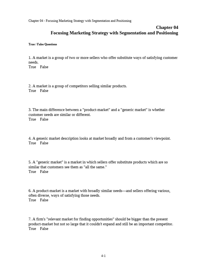 Chap 004 | PDF | Marketing | Market Segmentation