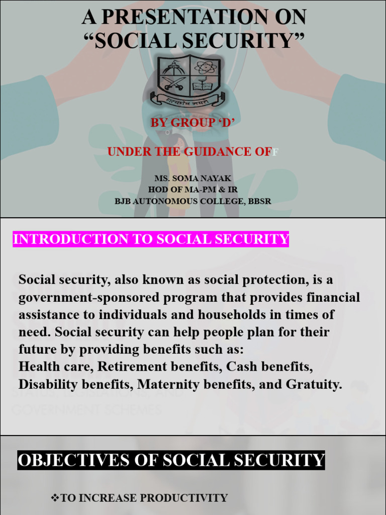GROUP D PPT SOCIAL SECURITY | PDF