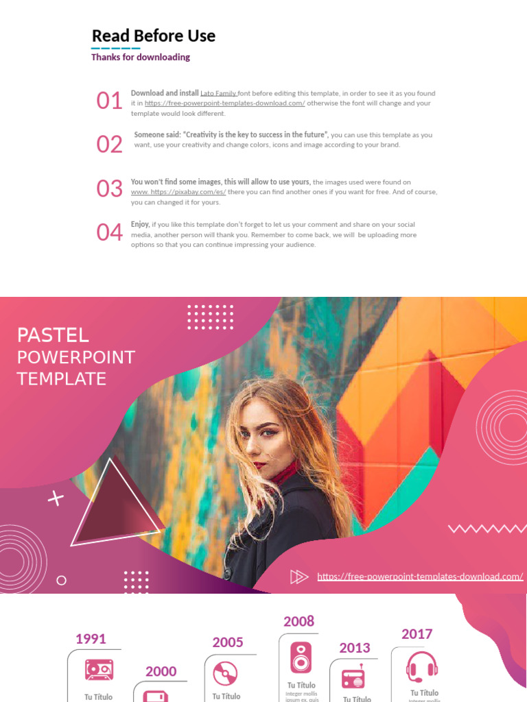 Pastel Creative PowerPoint Templates | PDF
