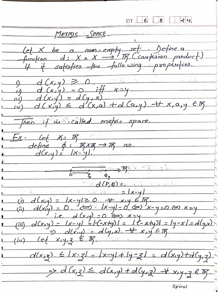 Metric Space | PDF