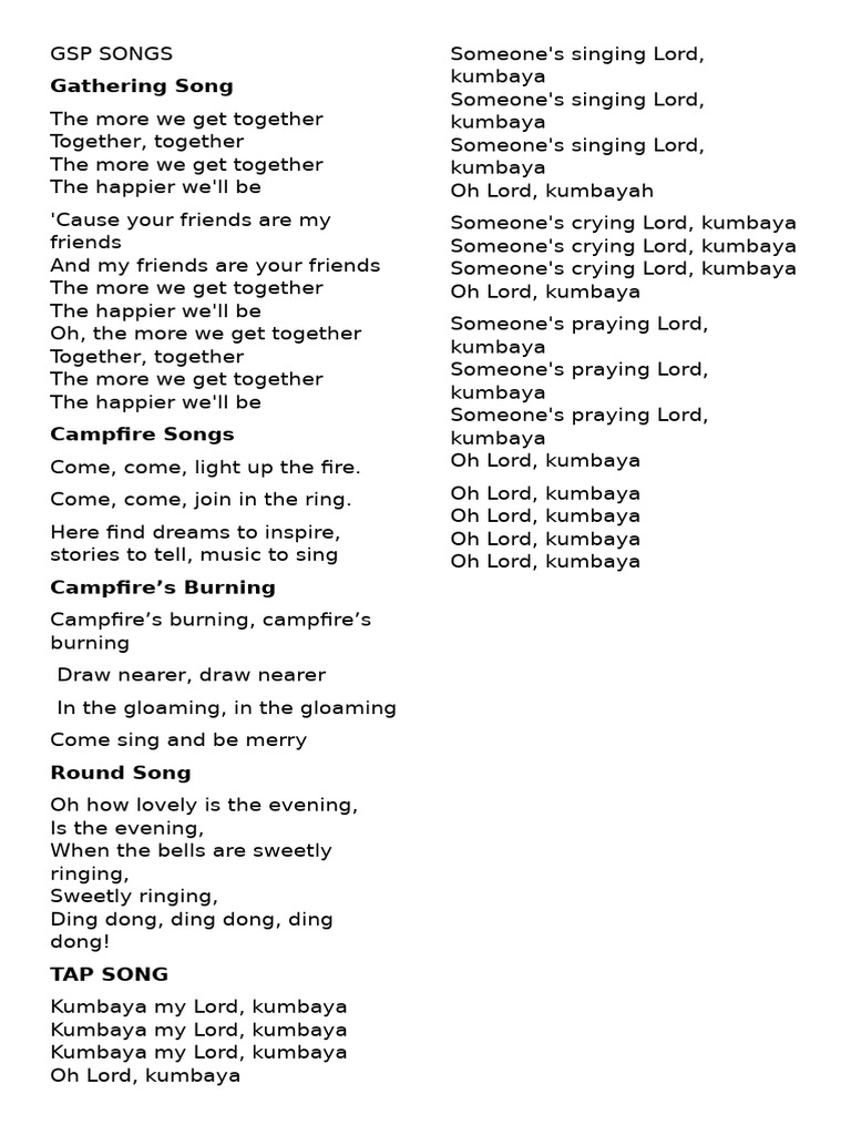 GSP SONGS | PDF